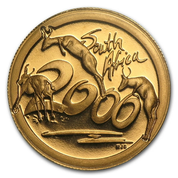 2000 South Africa 1/4 oz Gold Proof Springbok - Walmart.com
