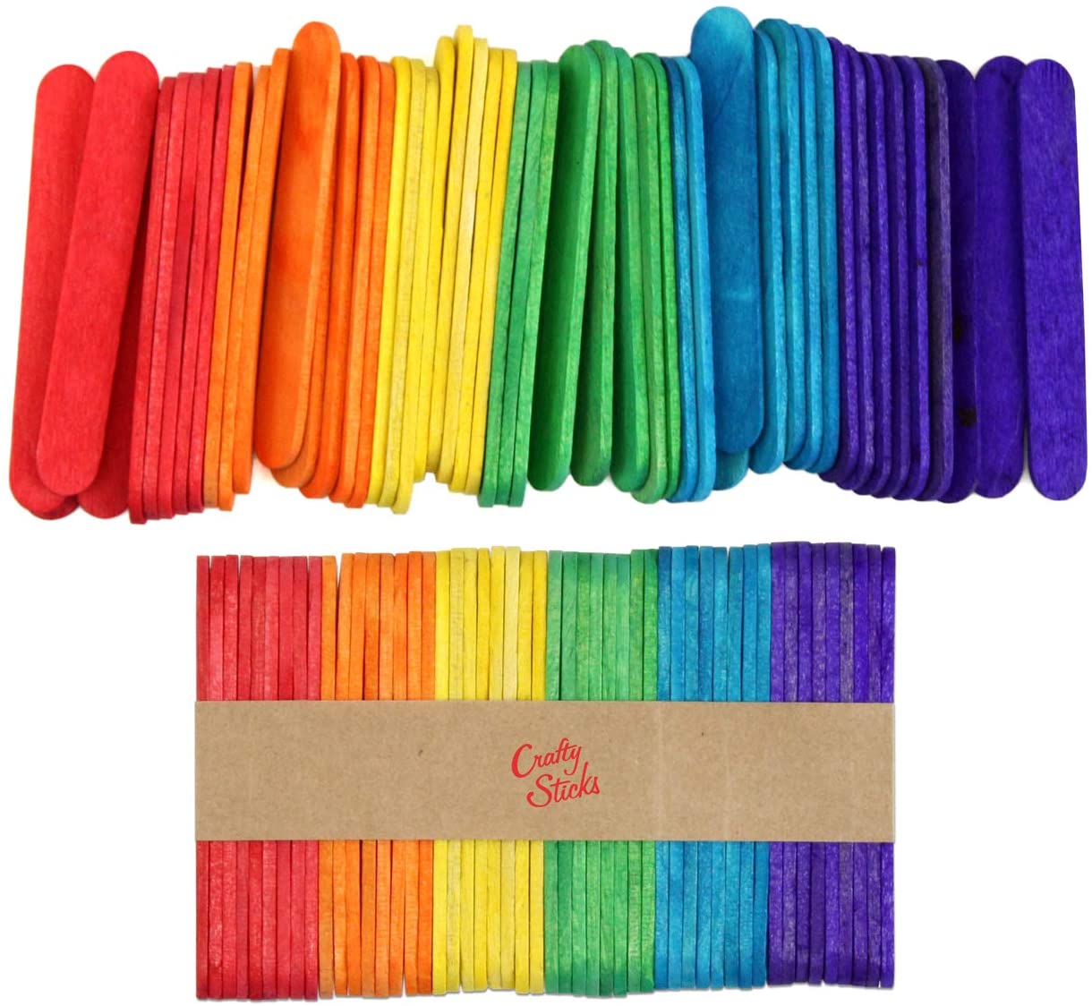 2000 Sticks, Mini Size Multi Color Craft Popsicle Sticks 2.5 Inch for ...