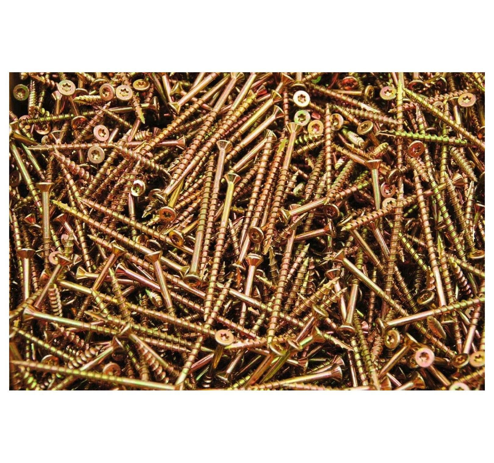 (2000) Torx T25 Star Flat Head 9 x 3 Yellow Zinc Type 17 Outdoor Wood ...