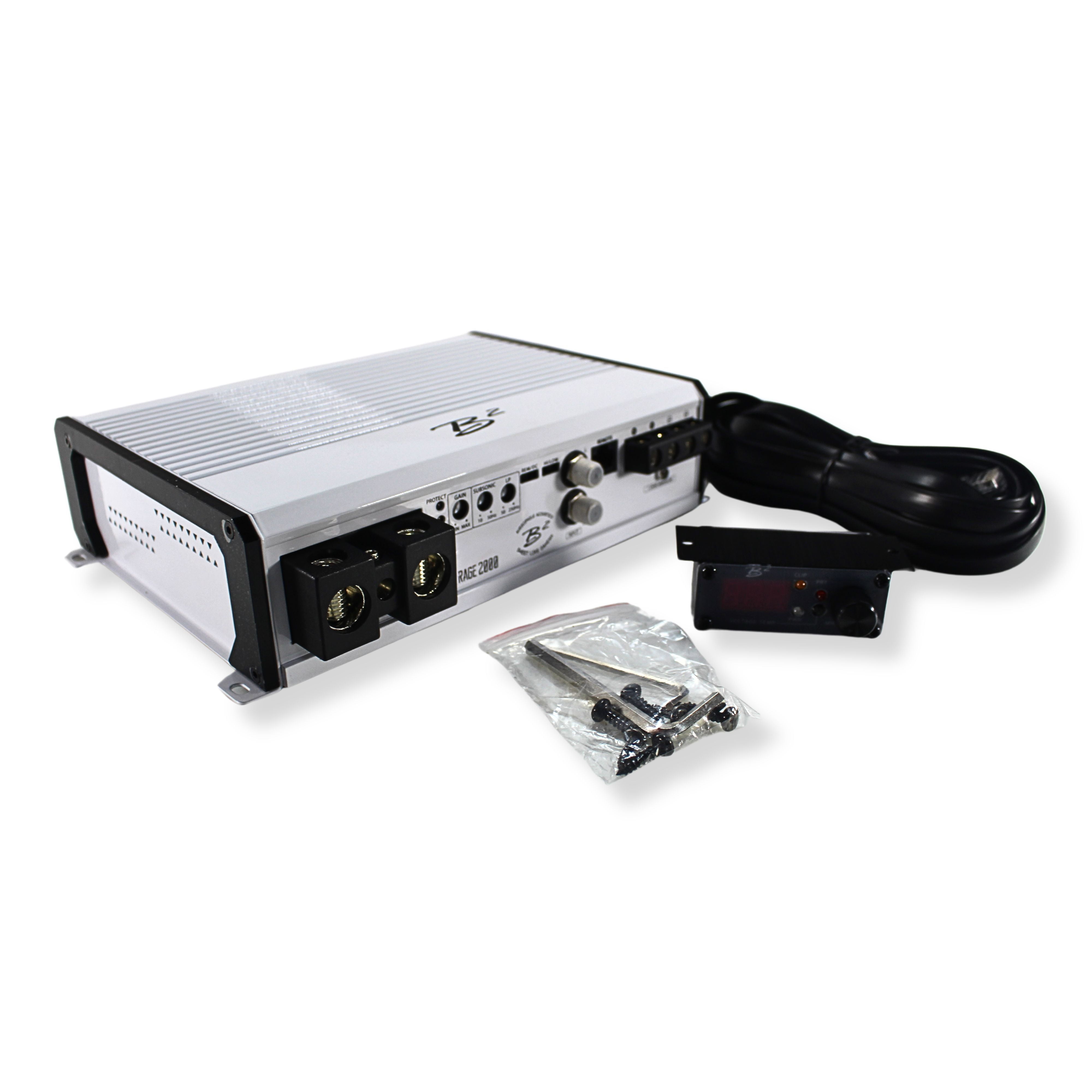 2000 Watts RMS 1 Ohm Class D Monoblock Amplifier with Bass Knob RAGE ...