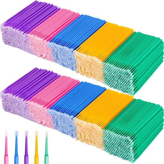 2000 disposable micro-application brushes for eyelash extension, makeup ...