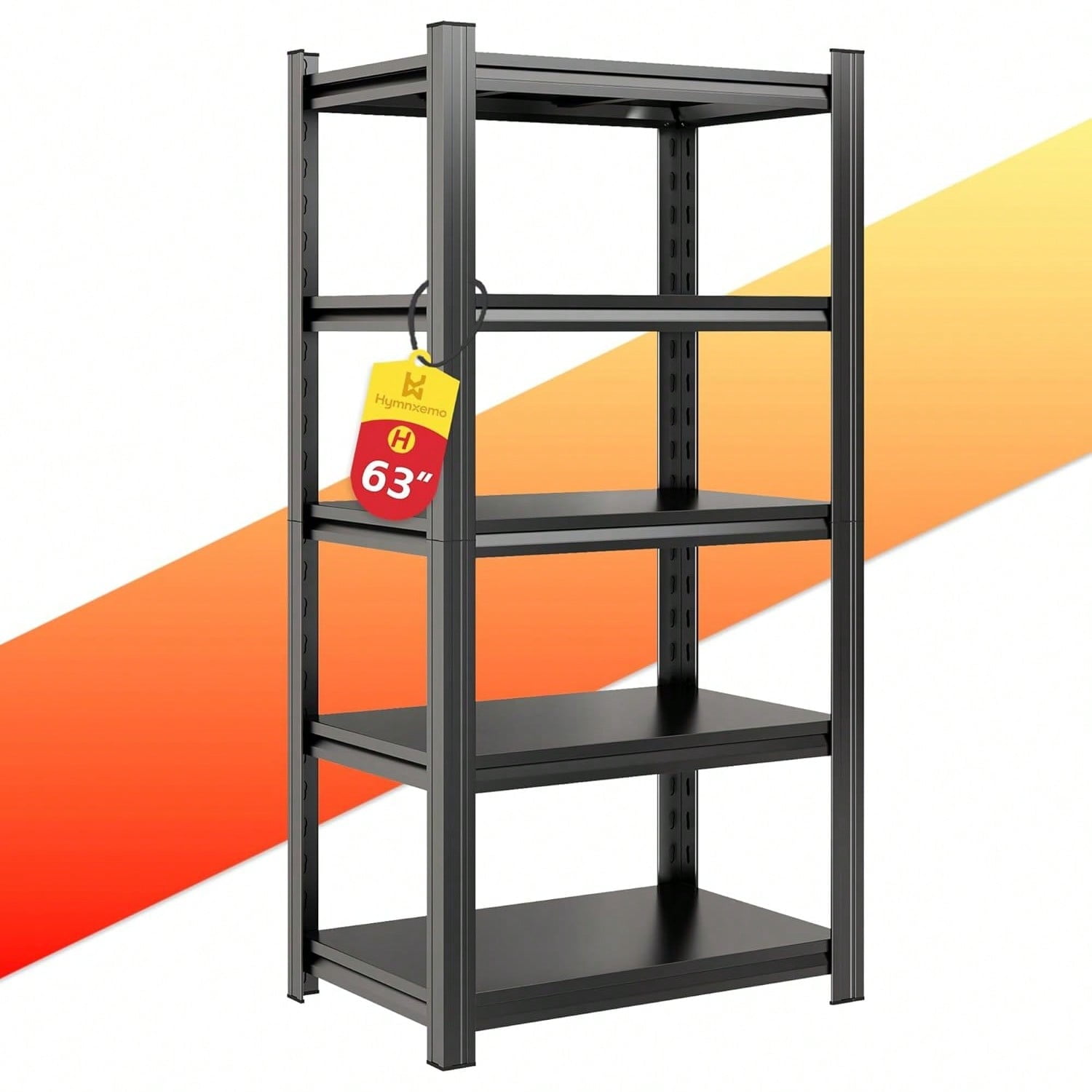 2000 lb Capacity Steel Storage Rack - Adjustable Heavy Duty Shelving ...