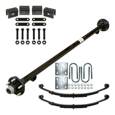 2000 lb Light Duty Single Trailer Axle Kit with Suspension - Leaf ...