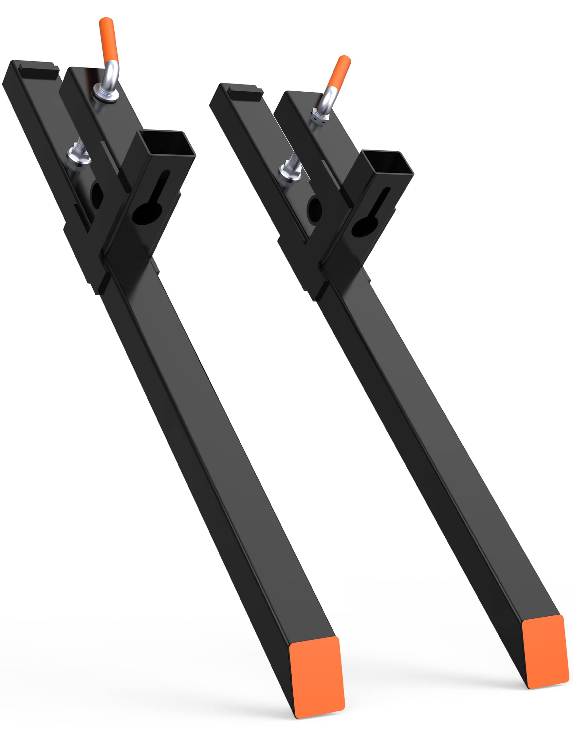 [2000 lbs] 43" Heavy Duty Clamp-on Pallet Forks with Adjustable ...