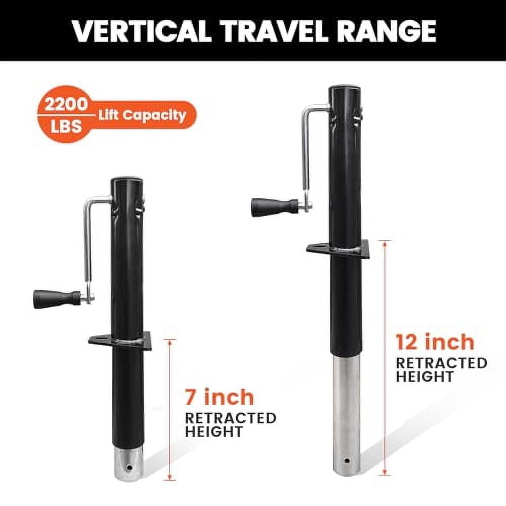 2000 lbs A-Frame Trailer Jack,15 Inch Vertical Travel,Slidewind Trailer ...