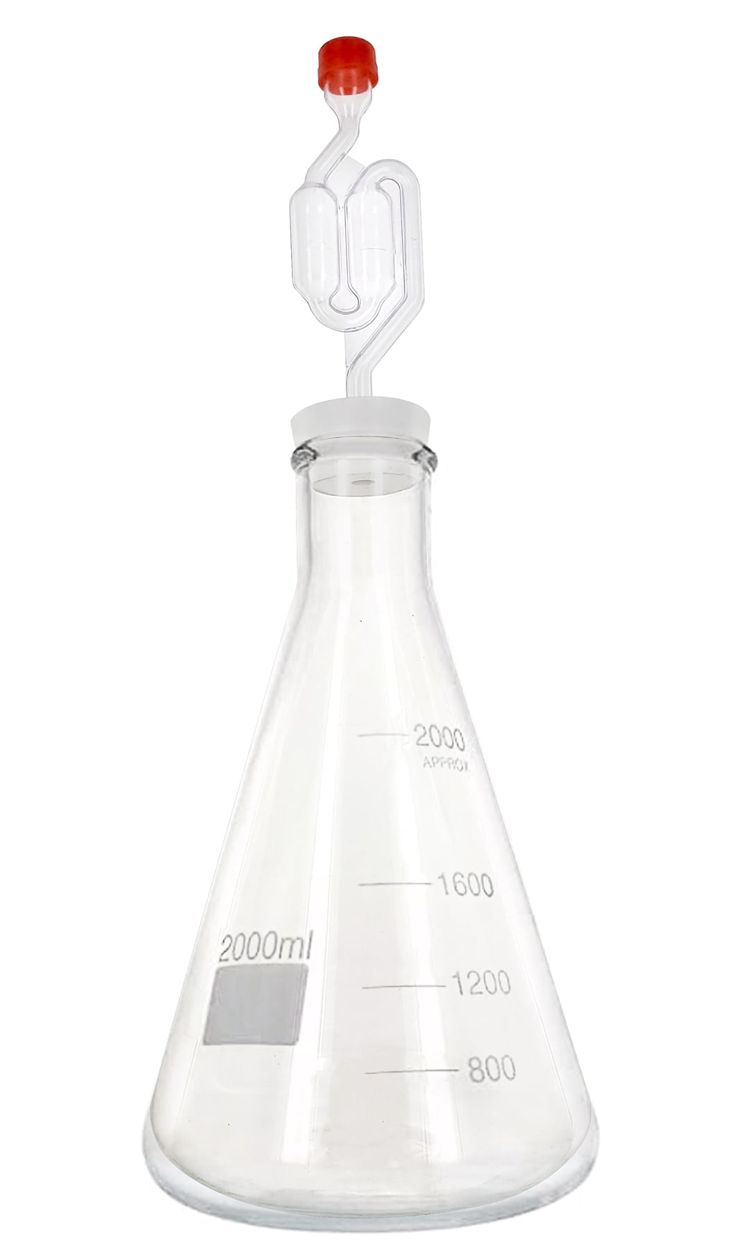 2000 ml Fermenter Flask with Stopper and Airlock - Walmart.com