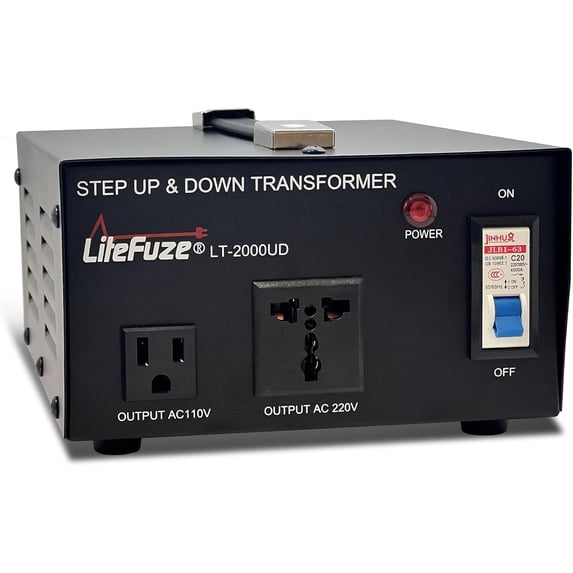 2000-watt voltage converter transformer step-up/step-down -110 to 220/ ...