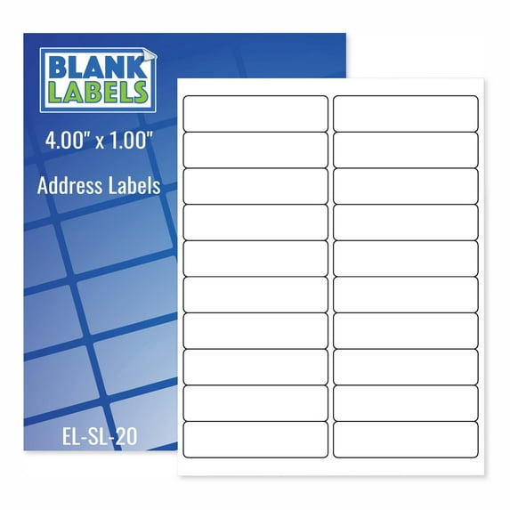 20000 Laser /Ink Jet Labels 20 up Address Compatible w/ Word Sizes ...