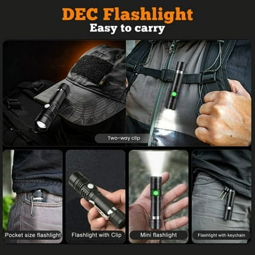 ZC Mini X3 Rechargeable EDC Flashlight with White Light, Flood Light ...