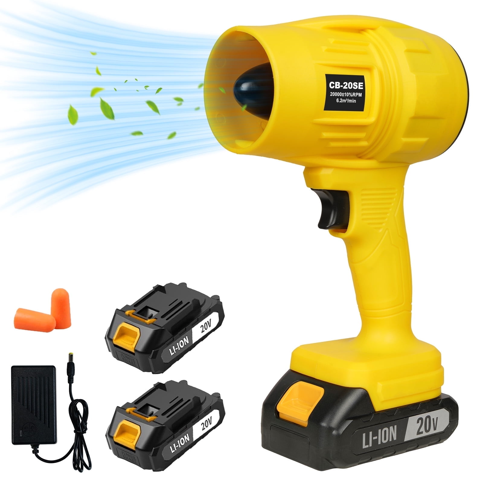 Tegatok 3000 MPH Corded Electric Leaf Blower, High-Pressure Blower ...