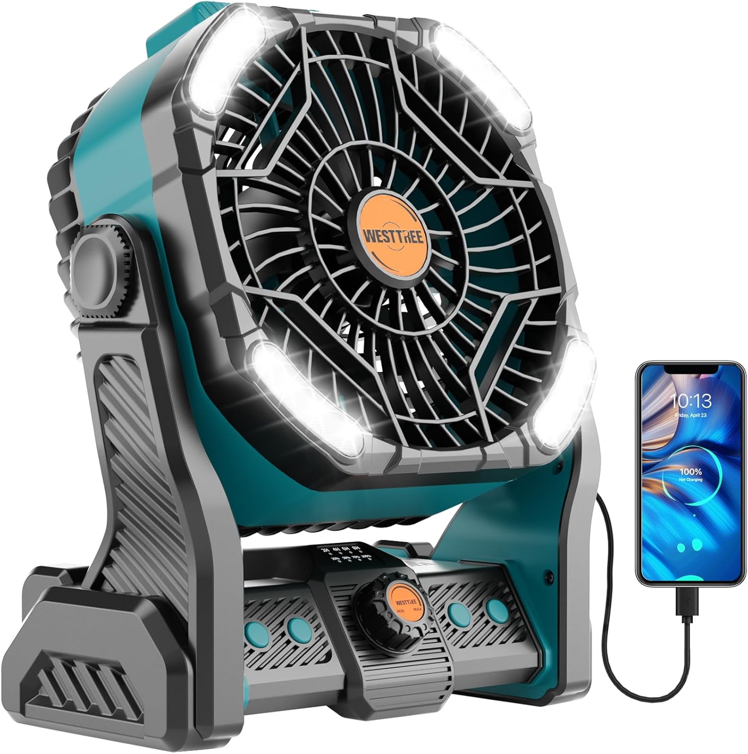20000mAh Battery powered fan Camping essentials,Rechargeable fan ...
