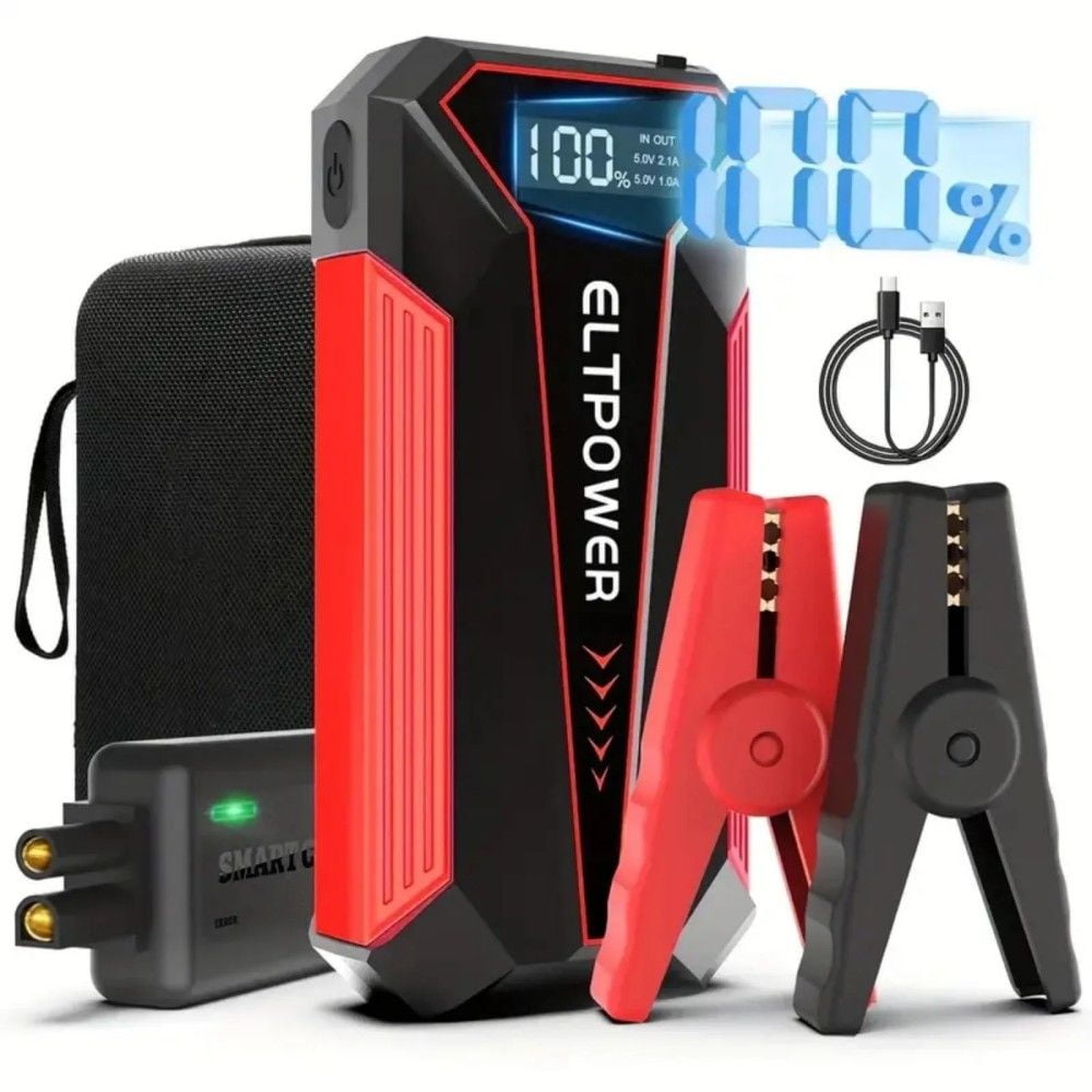 20000mAh Car Battery Jump Starter with Dual USB Quick Charge and LED ...
