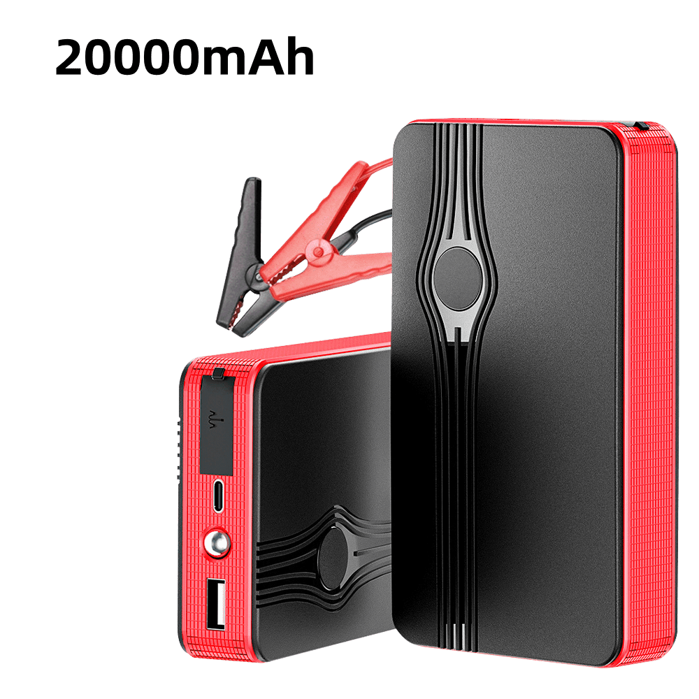 20000mAh Car Jump Starter, 300A Peak Battery Power Bank, Automotive ...