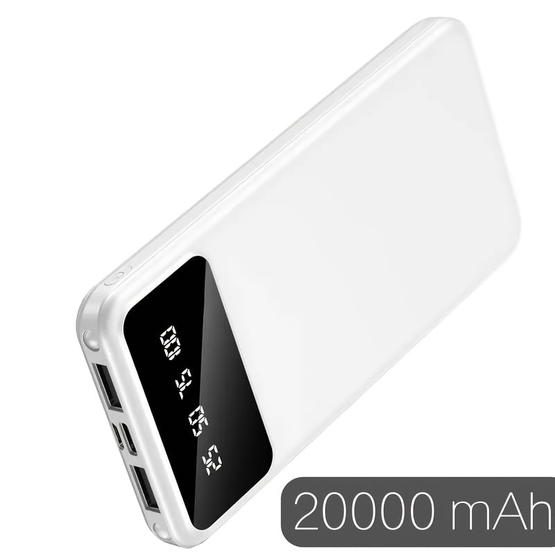 20000mAh Large Capacity Mobile Power Supply, 5V2.1A Portable USB ...