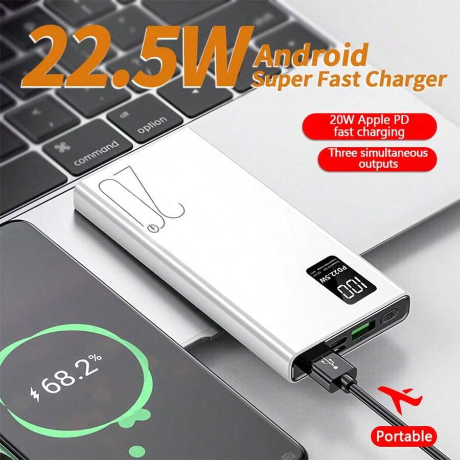20000mAh Portable Battery Pack 22.5W USB C External Mobile Power Fast ...