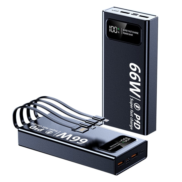 20000mAh Portable Charger, LED Display, 66W Fast Charging Power Bank ...