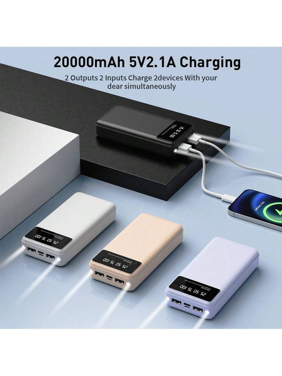 20000mAh Portable Charger - Ultra-Slim External Battery with Dual USB ...