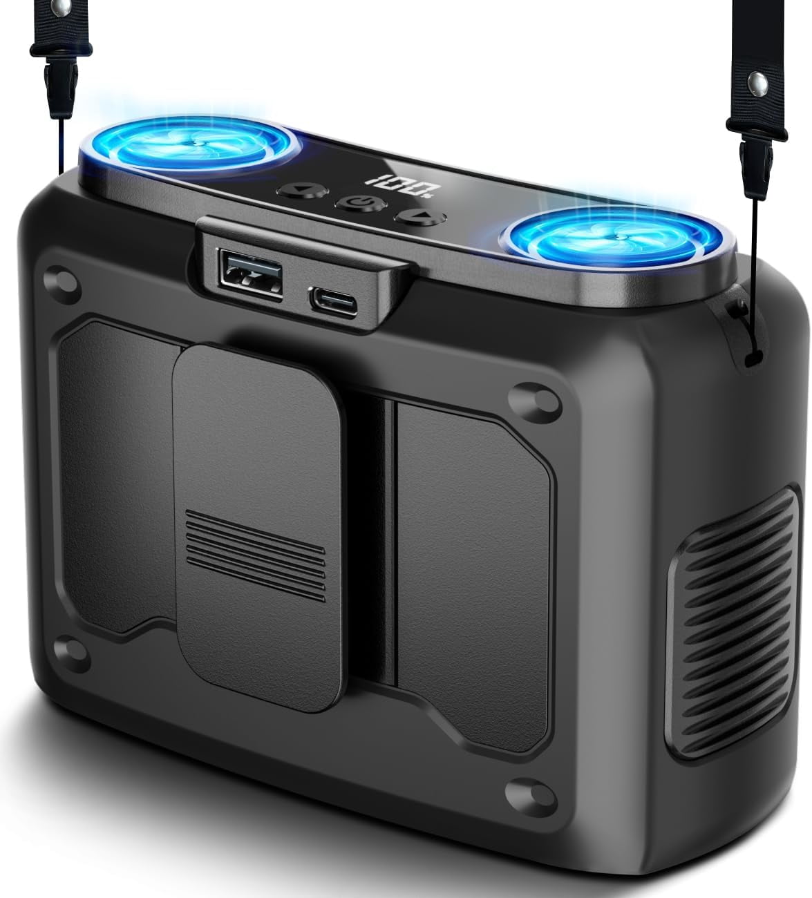20000mAh Portable Fan,Ture High Speed Dual Motors with 200% Powerful ...