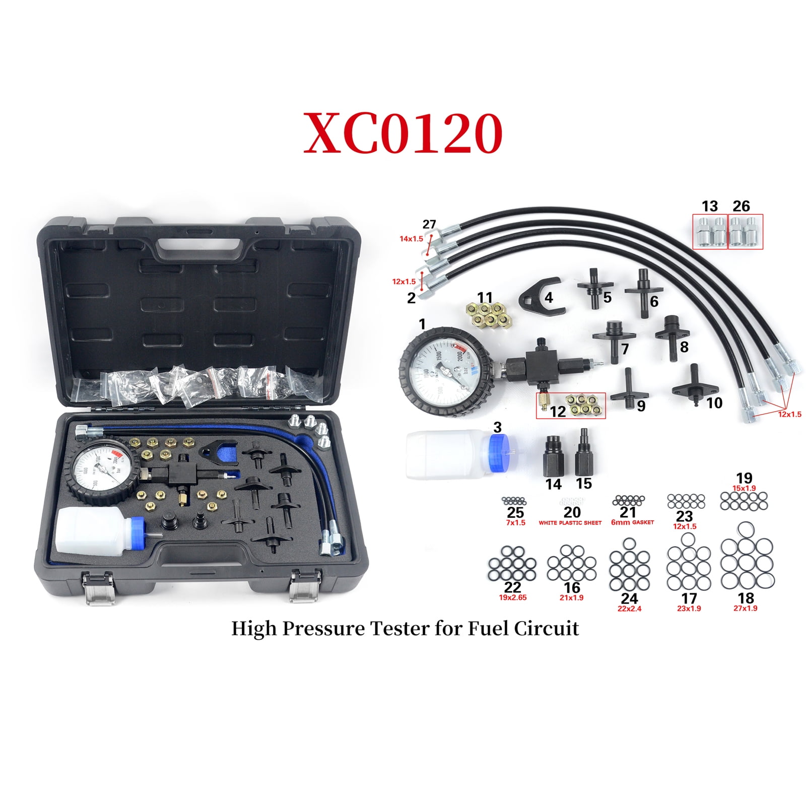 2000Bar Automotive Common Rail Diesel High Pressure Tester Kit and ...