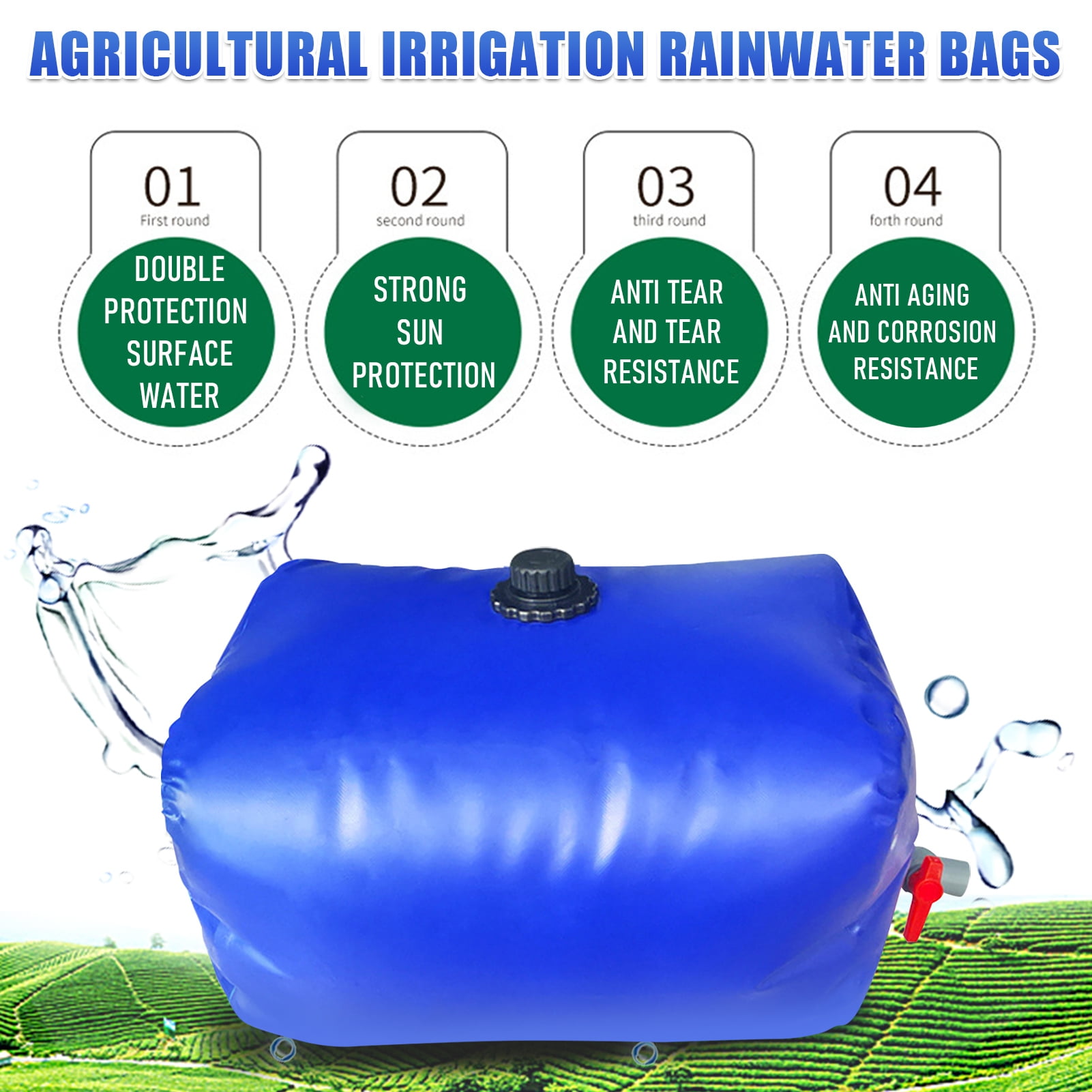 2000L Water Storage Tank, Large Capacity Water Storage Bladder ...