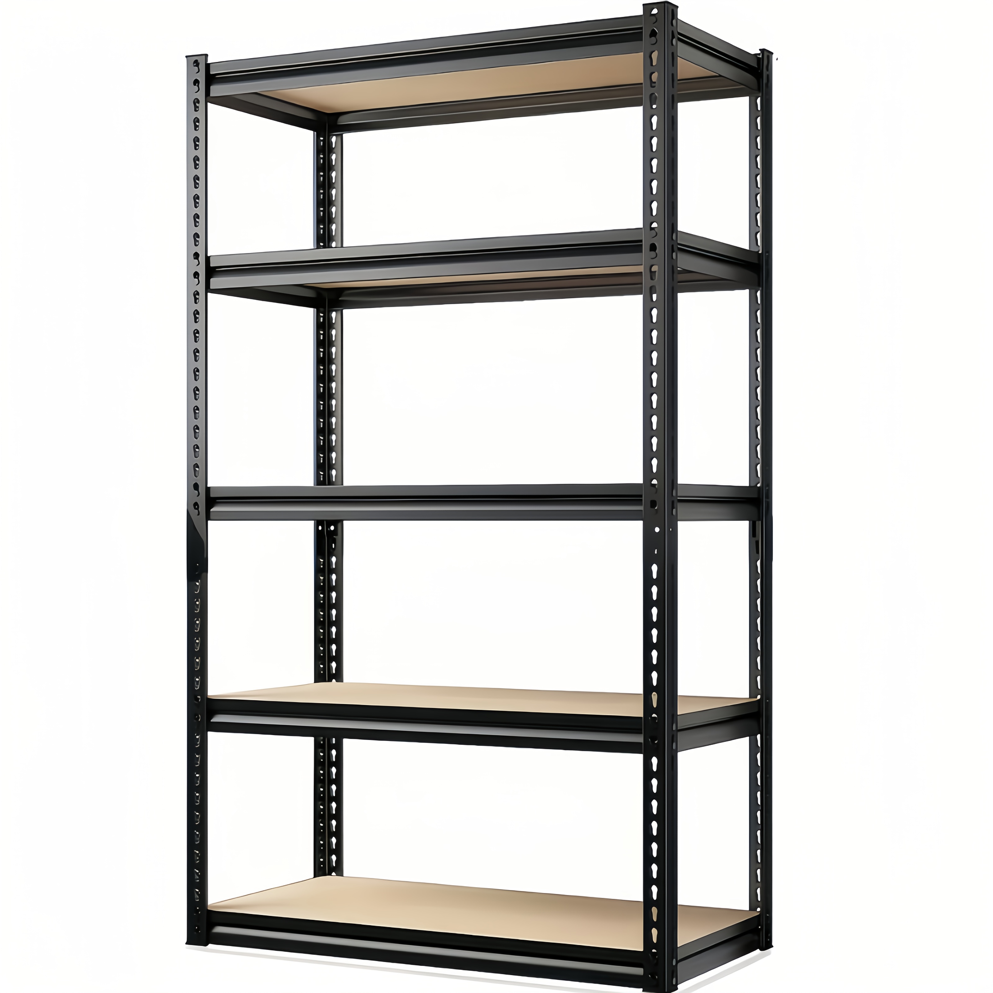 2000LB Capacity 5-Tier Metal Shelving Unit, Adjustable Black Storage ...
