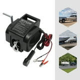 2000LBS Black Boat Winch Electric Marine Winch Reversible Trailer Winch ...