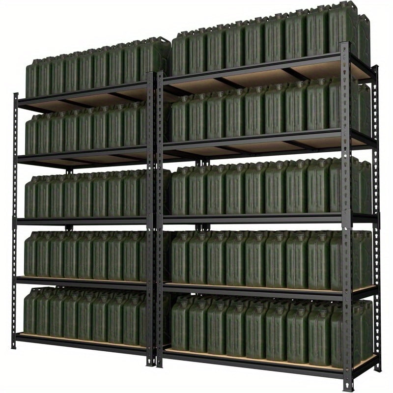 2000LBS Heavy Duty 5-Tier Metal Shelving Unit 24"x48"x72" Adjustable ...