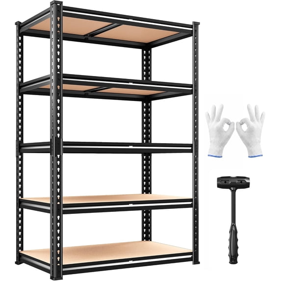 2000LBS Storage Shelves Heavy Duty,5-Tier Metal Shelving Unit for ...