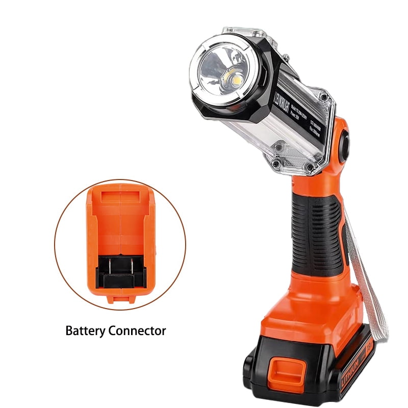 2000LM LED Work Light for Black and Decker 20v Lithium Battery, 25W ...