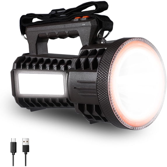2000LM Lantern, Camping Essentials Flashlight,Stepless Dimming, Power ...