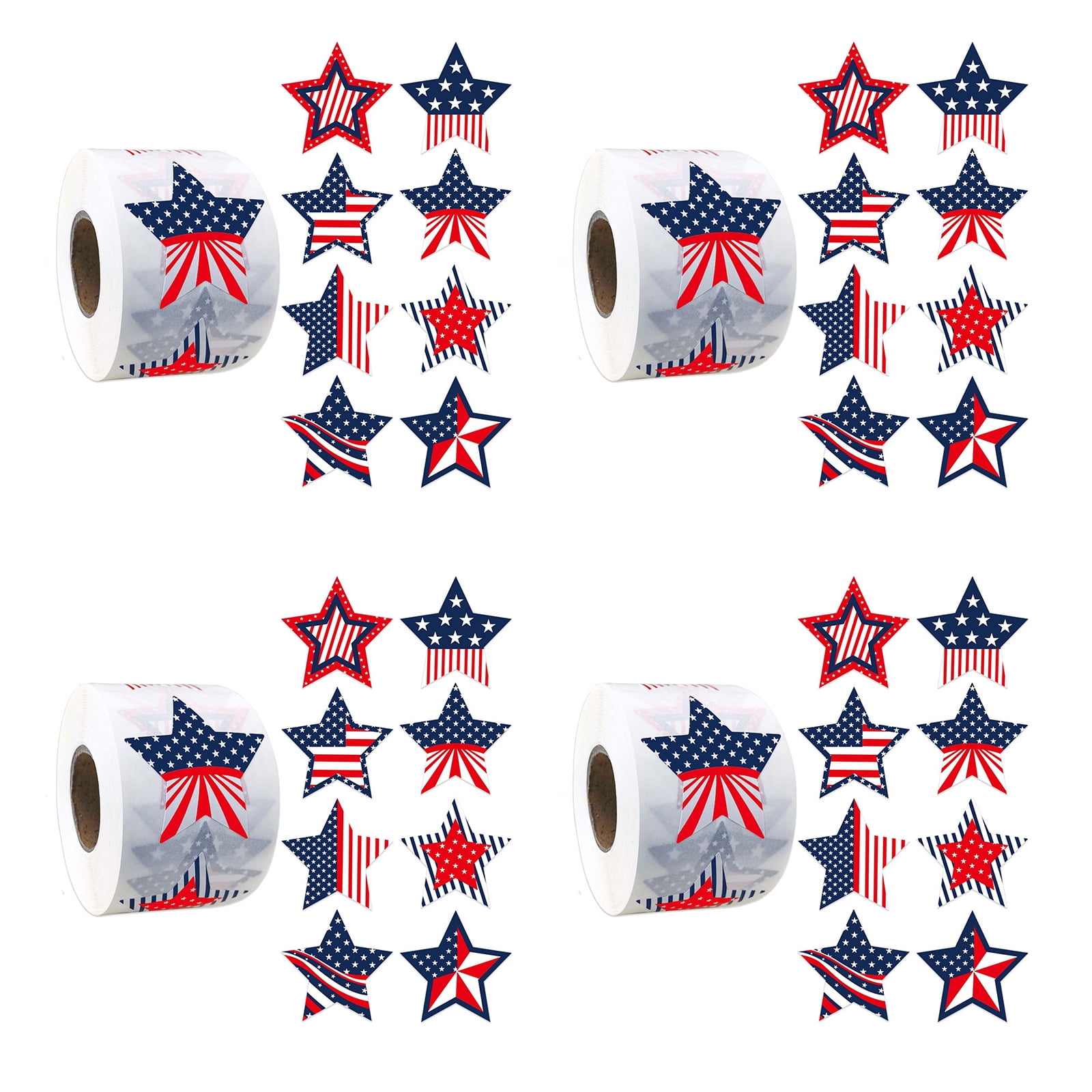 2000PCS Gift Wrapping Labels Independence Day Patriotic Stickers ...