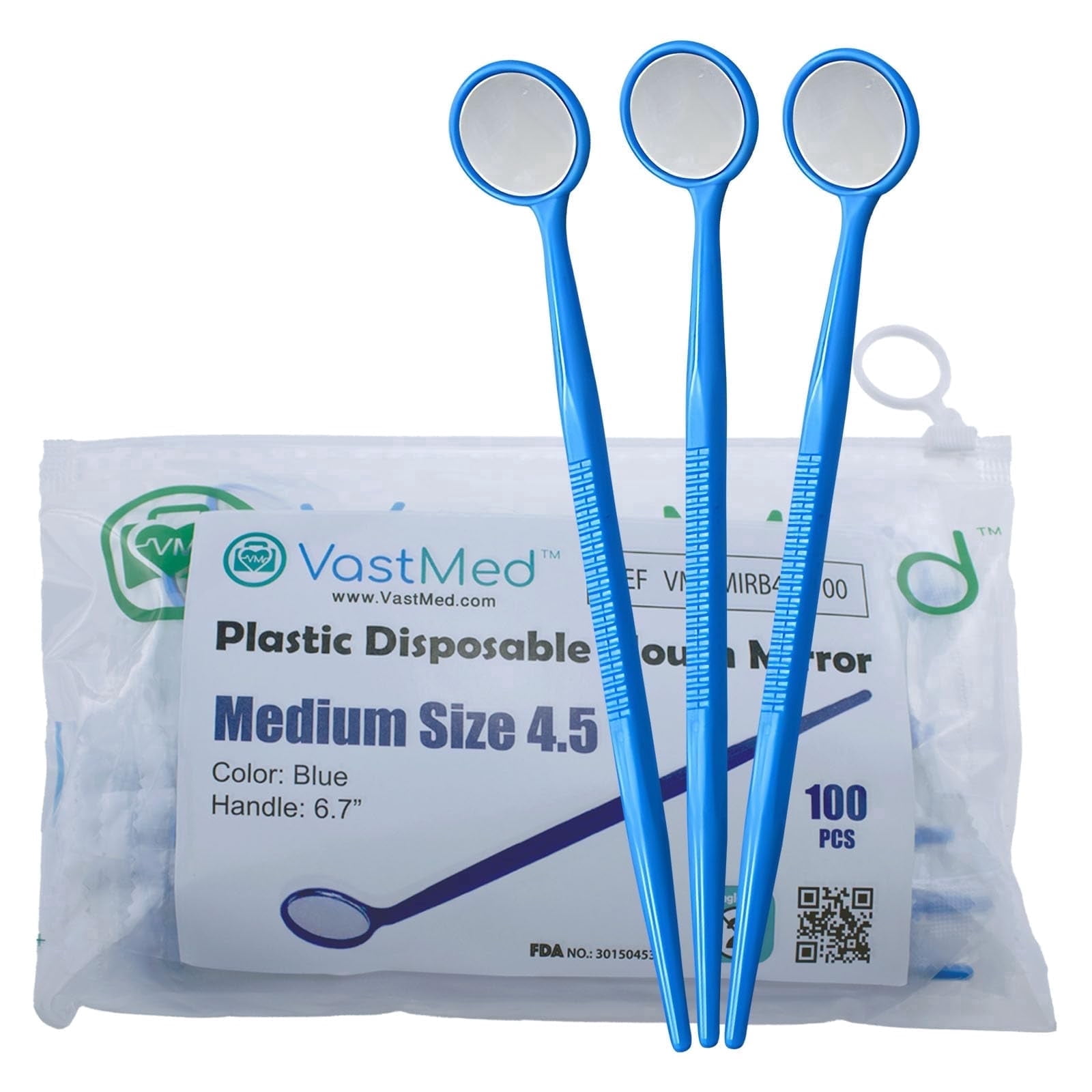 Disposable Dental Mirrors, Individually Wrapped, 2000 Pack – Blue ...