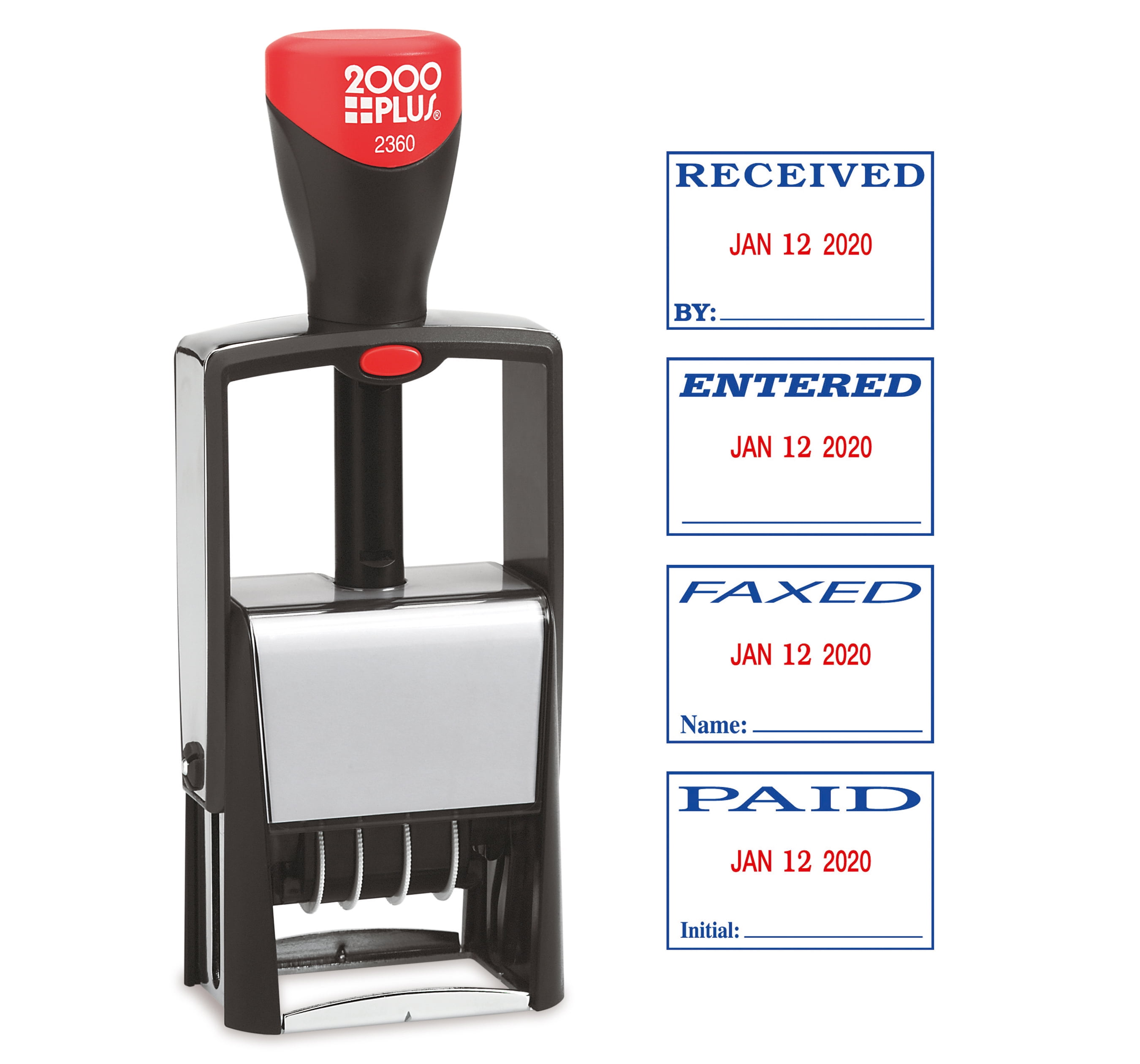 2000PLUS® 4 in 1 Date and Message Stamp, FAXED, PAID, ENTERED, RECEIVED ...