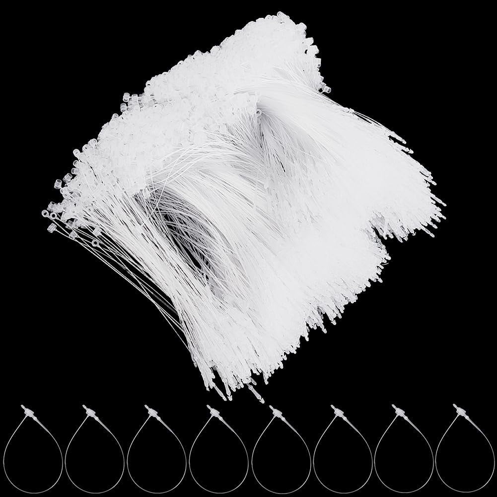 2000Pcs 5 Inch Plastic Fasteners Hang Tags Clear Snap Lock Pins ...