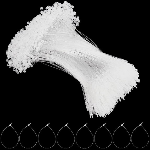 2000Pcs 7 Inch Snap Lock Pin Security Plastic Tags Ring Loops ...