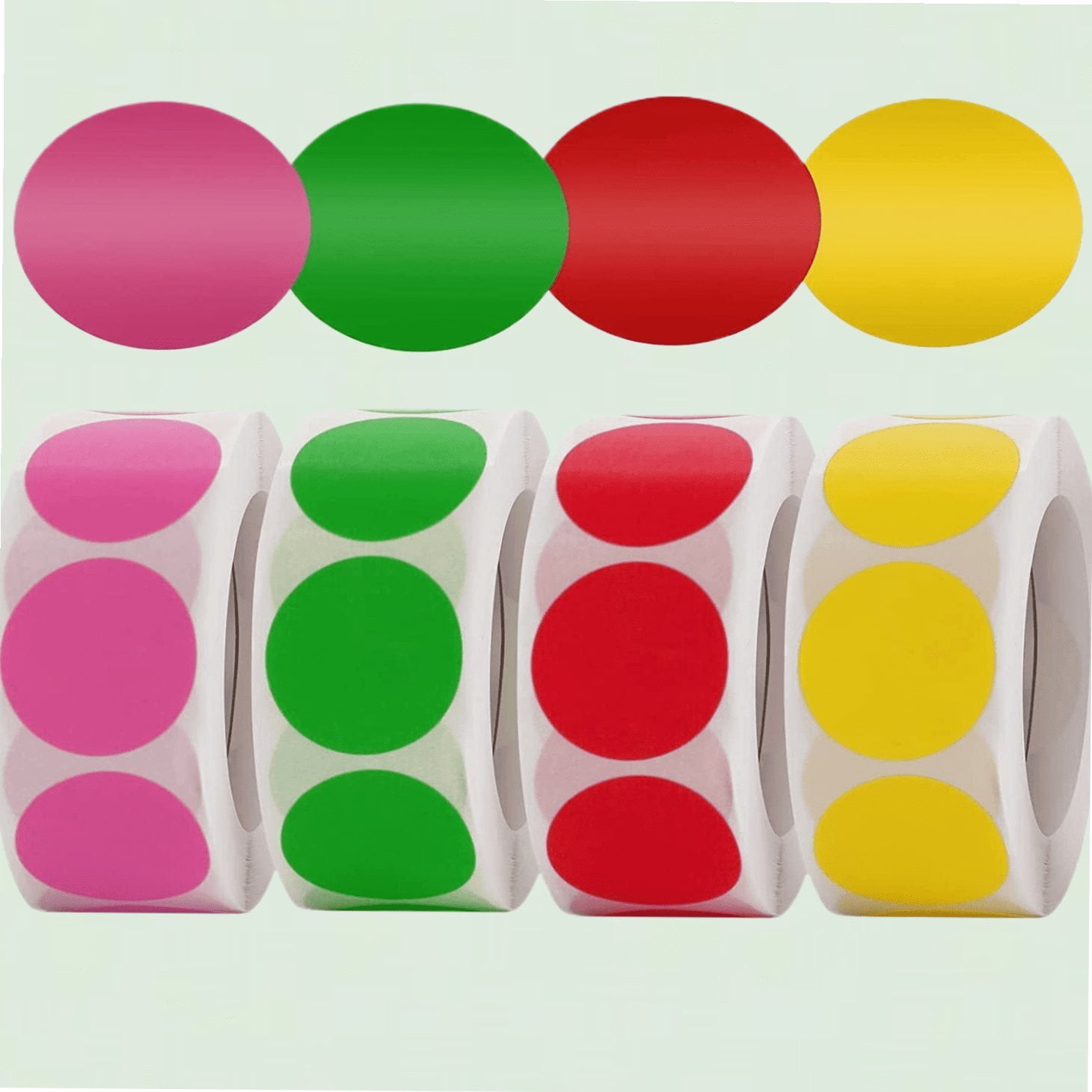 2000Pcs Coloured Dot Stickers, 1-Inch Round Sticky Dots Label, Color ...