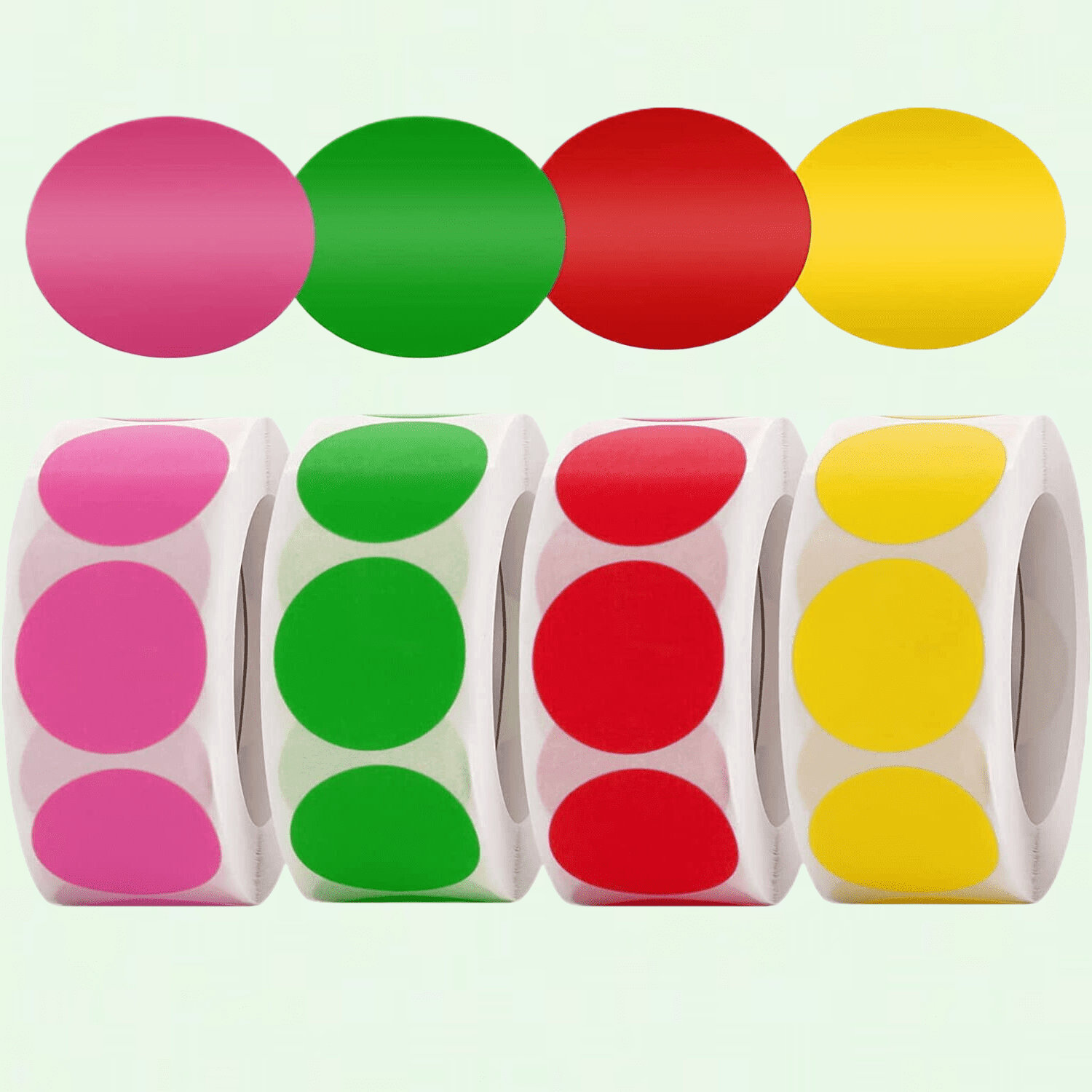 2000Pcs Coloured Dot Stickers, 1-Inch Round Sticky Dots Label, Color ...