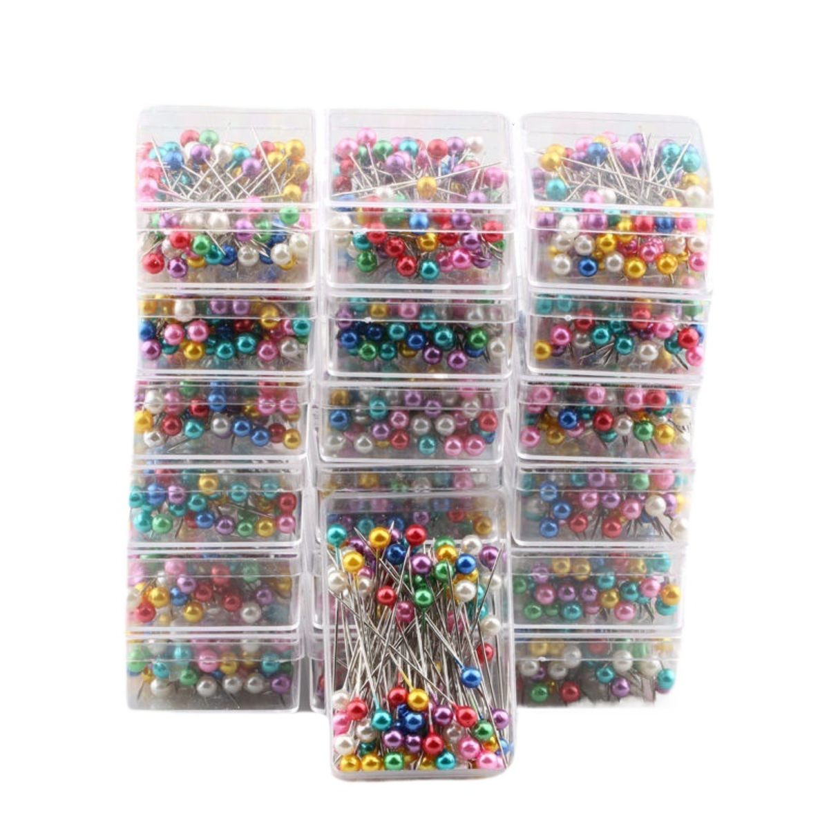 2000Pcs Multicolor Pearlized Ball Head Sewing Straight Pins, 1.38 Inch ...