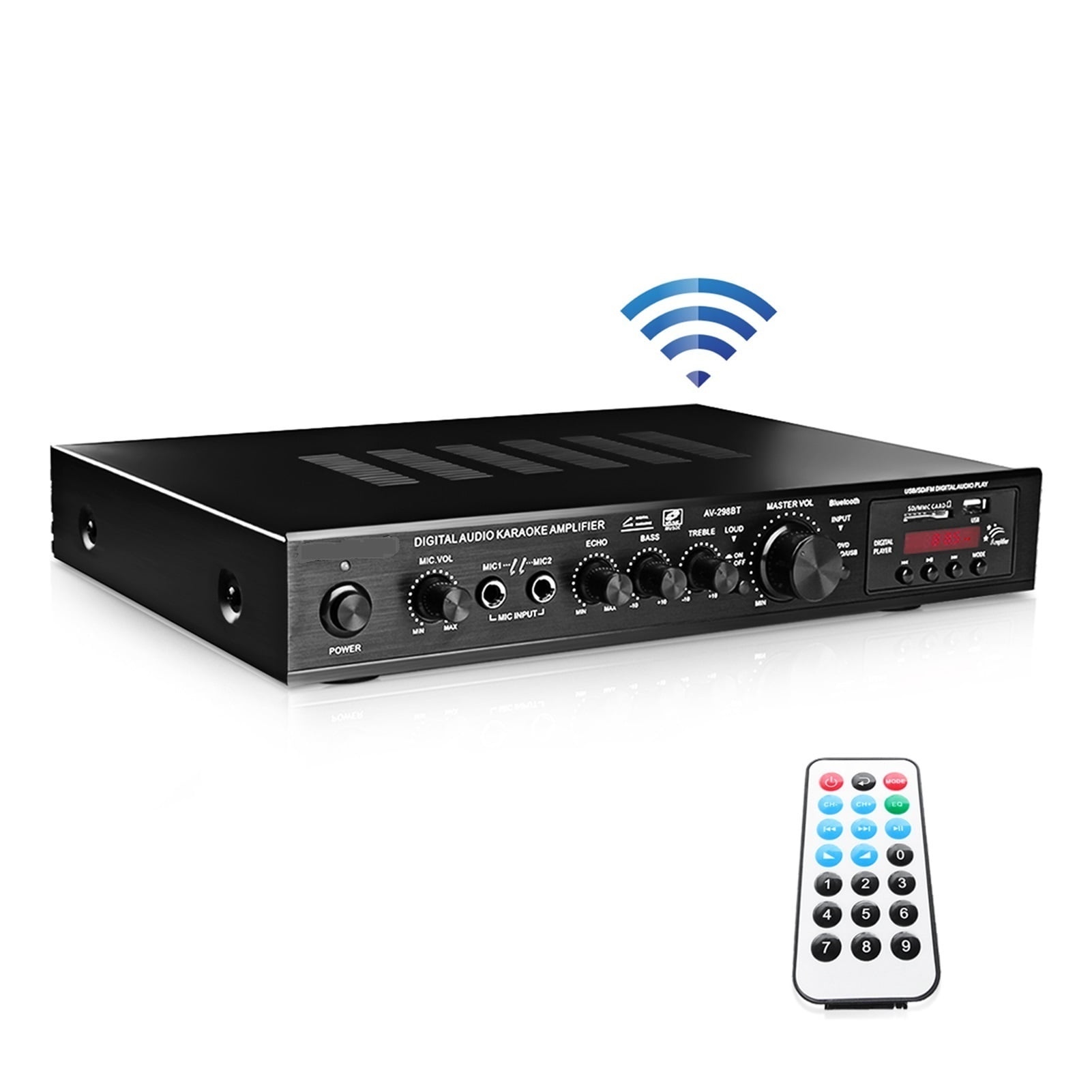 2000W 5CH Bluetooth Stereo AV Power Surround Bass Car Subwoofer ...