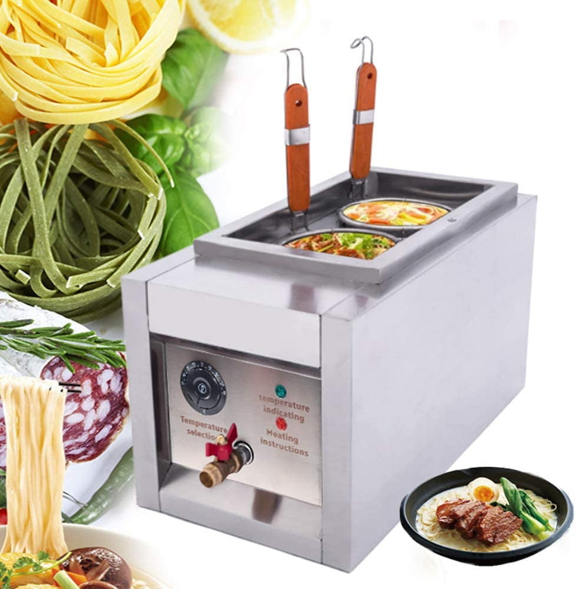 2000W Commercial Pasta Cooker,Electric Pasta Cooker with 2 Noodle Sieve,Noodle Cooker Machine ...