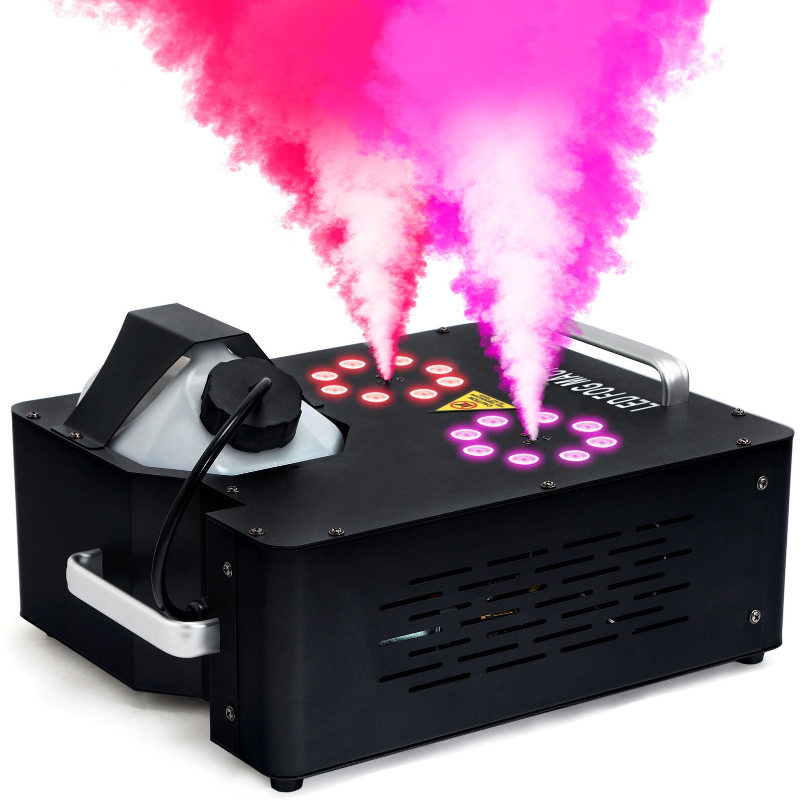 2000W Dual Spray Smoke Fog Machine RGB 16 LED Light DMX Stage DJ ...
