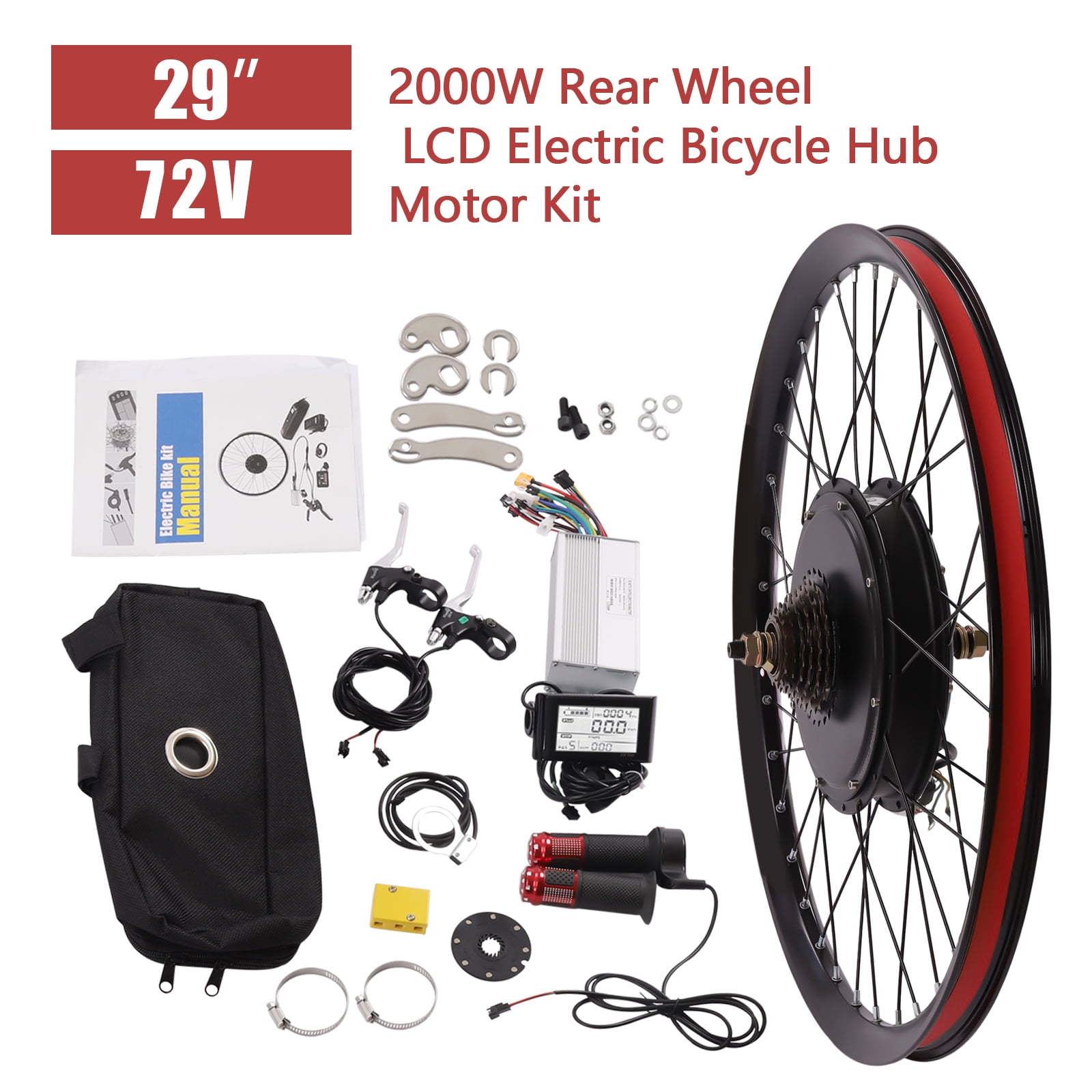 2000W Electric Bicycle Motor Kit with 72V Output Voltage, 9-Speed ...