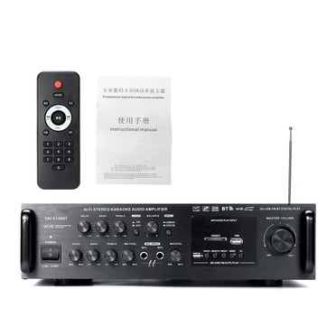 Pyle 4 Channel Wireless Bluetooth Amplifier - 4000 Watt Stereo Speaker ...