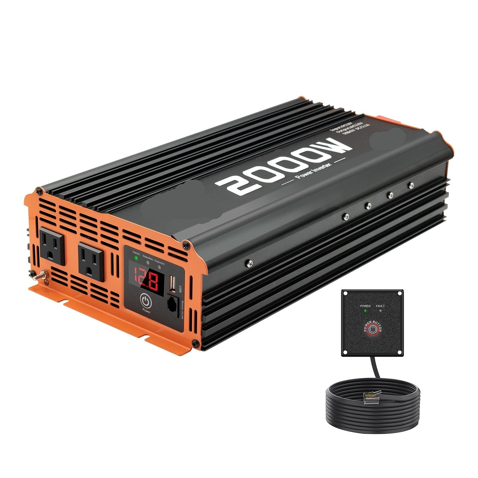 2000W Inverter 12V Inverter Car with Digital Display 120W Inverter Car ...