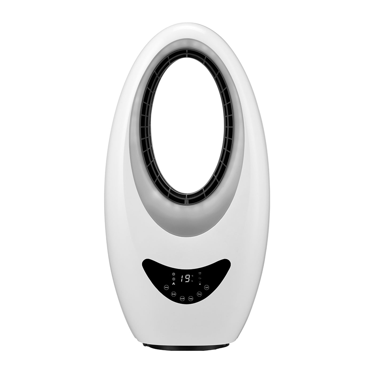 2000W Portable Electric Bladeless Fan Heater Smart Dual Purpose Night ...