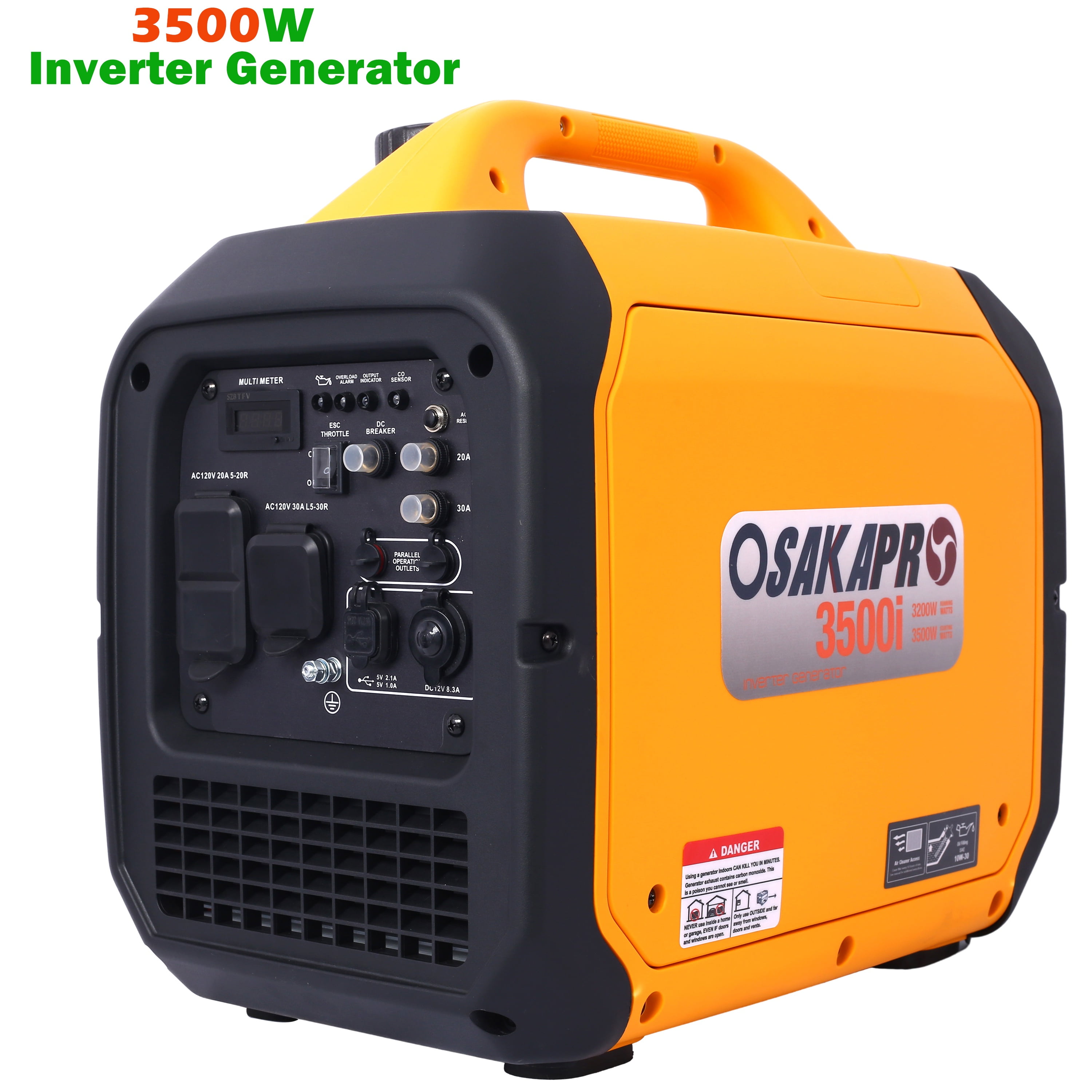 3500W Inverter Generator Quick Start, Portable Generator with ECO Mode ...