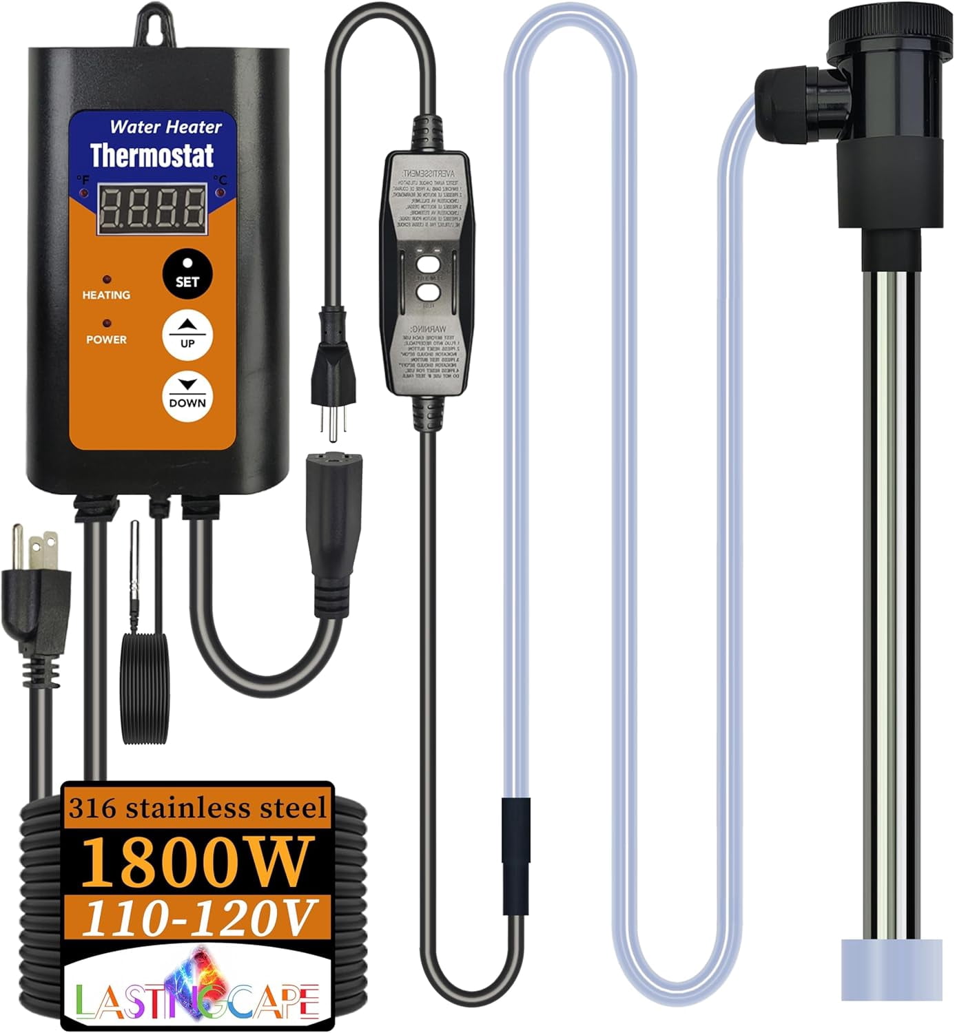 2000W Submersible Water Heater, Portable Electric Pool and Hot Tub ...