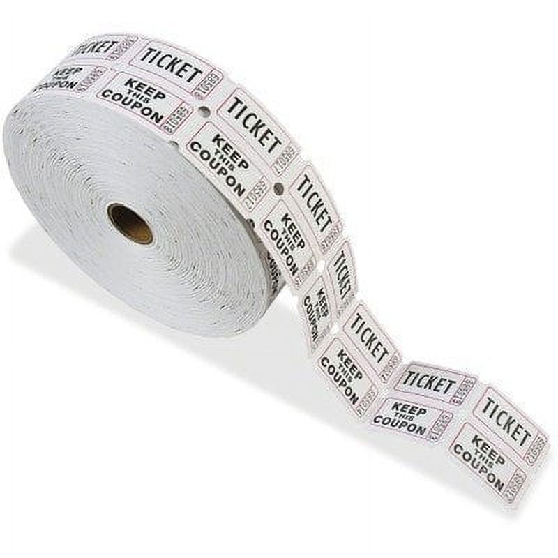 2000ct Red and White Ticket Rolls (Double Roll, Ticket White) - Walmart.com