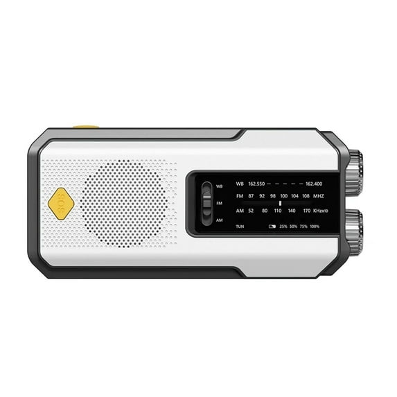 2000mAh Multifunctional Hand Crank Radio Type-C Rechargeable Weather ...
