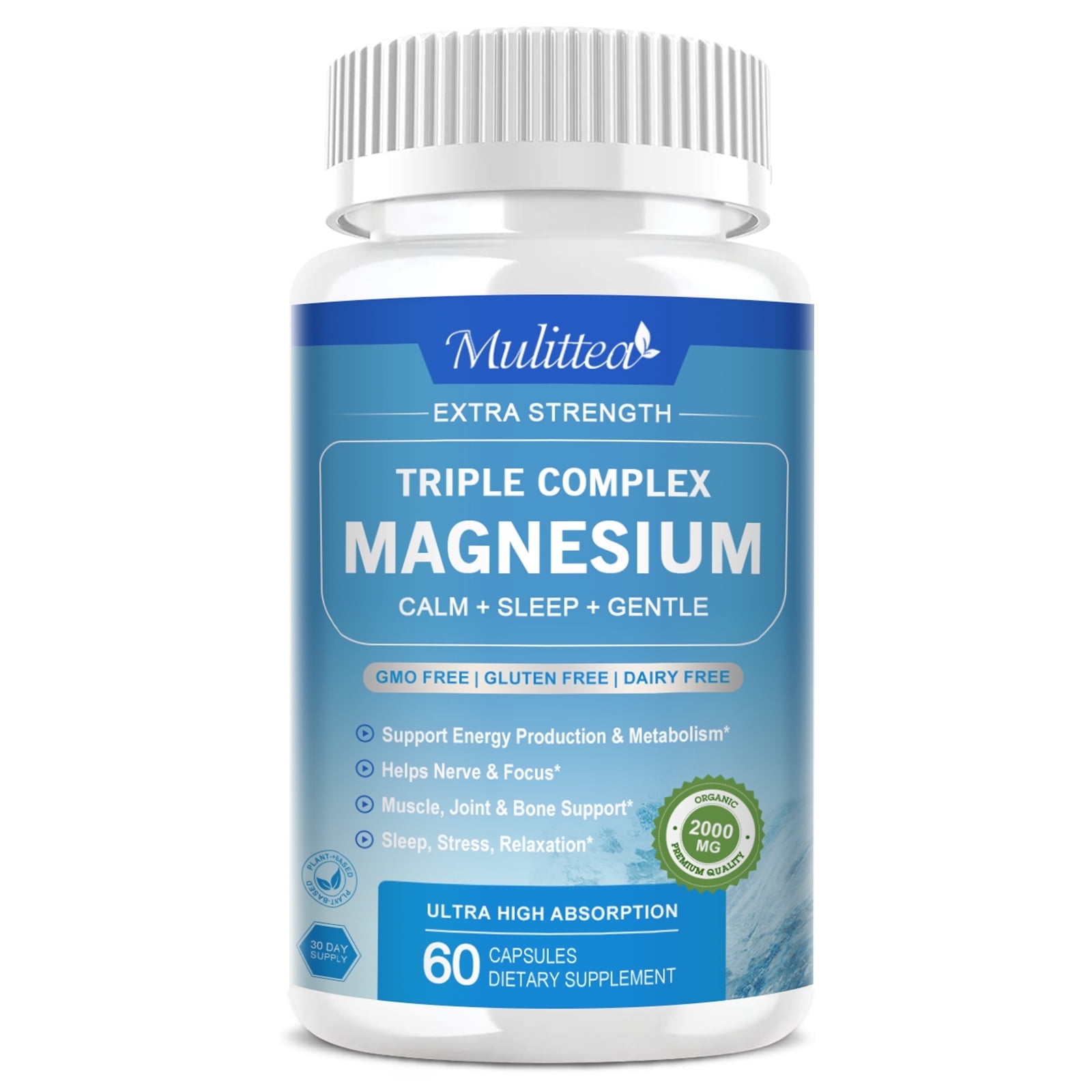 2000mg Triple Magnesium Complex - With Magnesium Glycinate, Malate ...